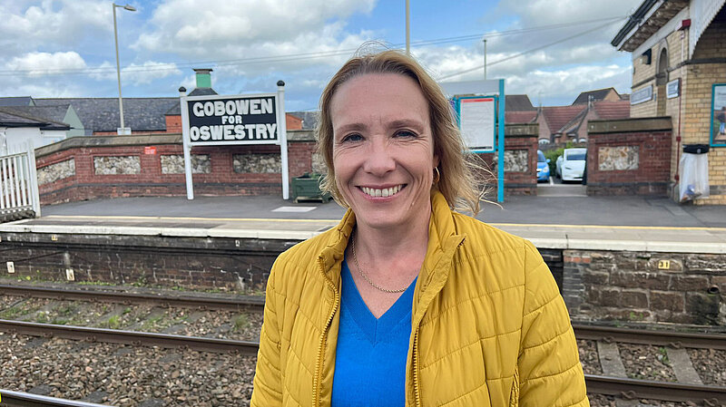 Helen celebrates ‘full speed ahead’ for train line - North Shropshire ...
